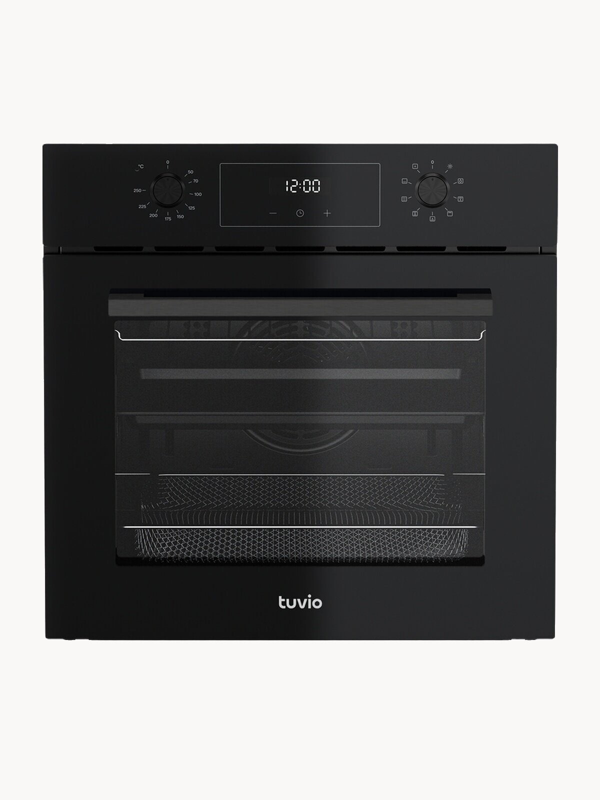 Духовой шкаф Tuvio NF63TTBGB1: противень Airfry, паровая очистка, авторазморозка, телескопические направляющие