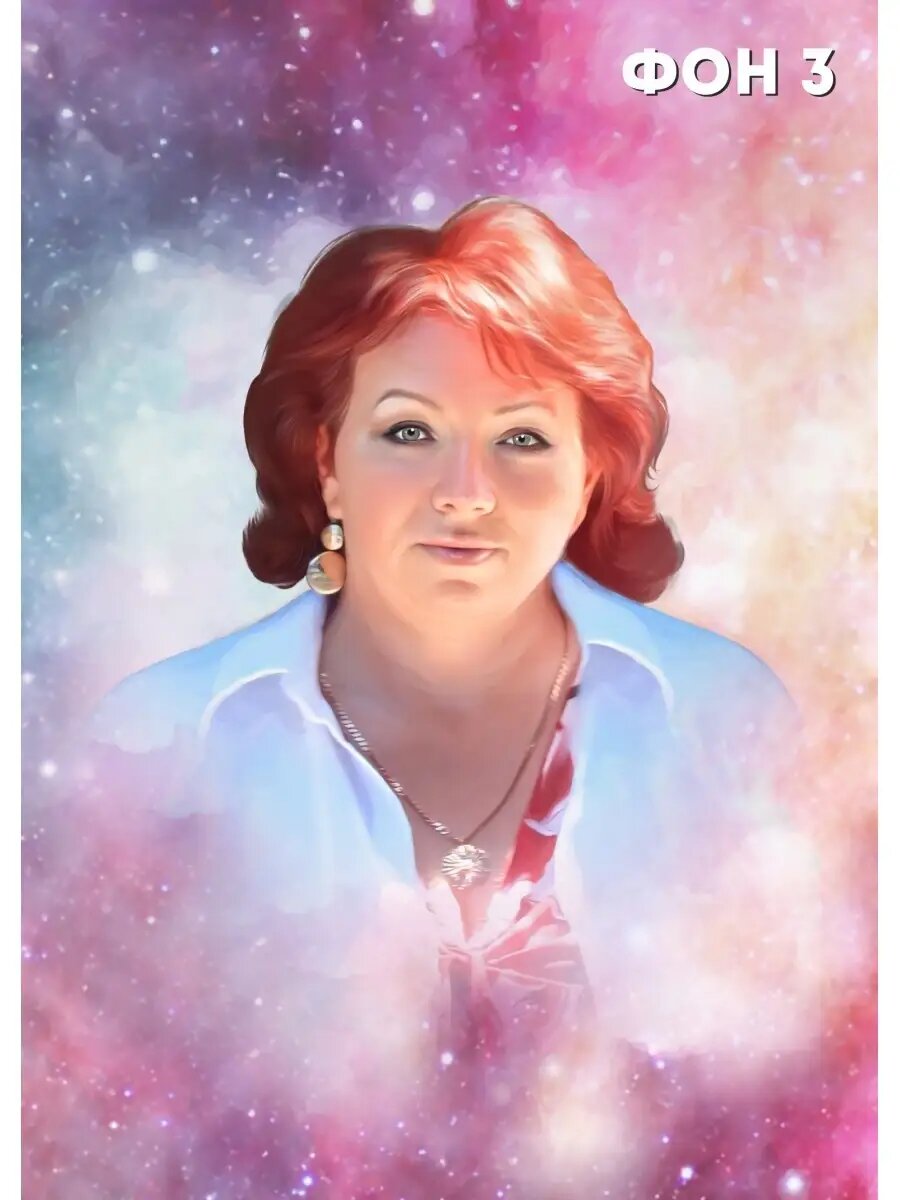 Портрет по фото на холсте