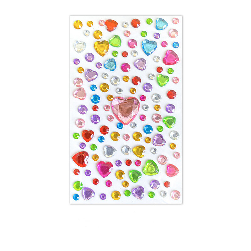 Стикеры камни Gem, Ринestones Акрил, Украшение DIY Блестящие Камни Декоративные Маленькие Стикеры для Детей 1шт (7.5×13см)