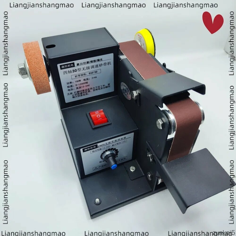 Бестселлер 2024: ленточный шлифовальный станок гриндер комплектуется 10 абразивными лентами