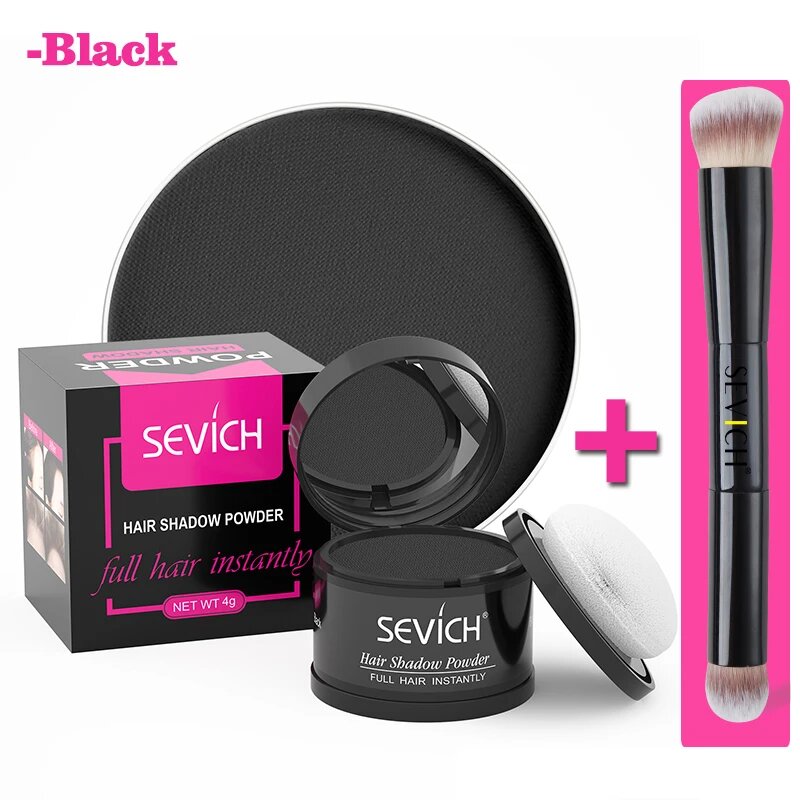 Пудра Для Волос Sevich, 4 Г, Унисекс, Консилер Для Маскировки Седины, Натуральный Финиш, Кисть Для Выпрямления Волос