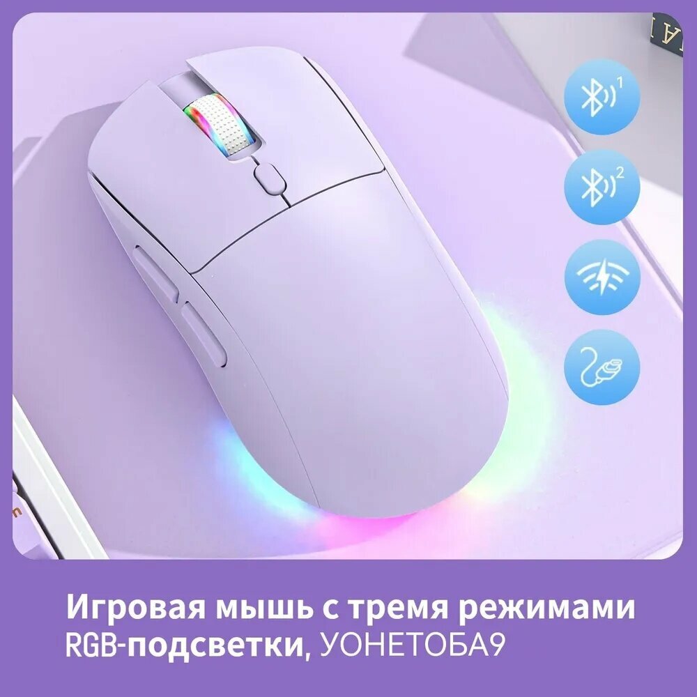 XIFU Мышь беспроводная, фиолетовый