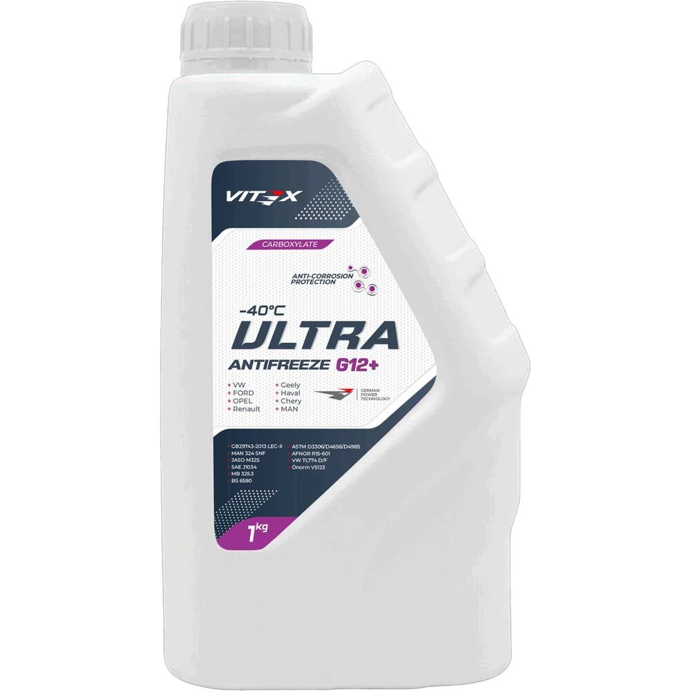 Антифриз VITEX G12+ 40 Ultra G Фиолетовый 1 кг VW TL 774 D/F v106601