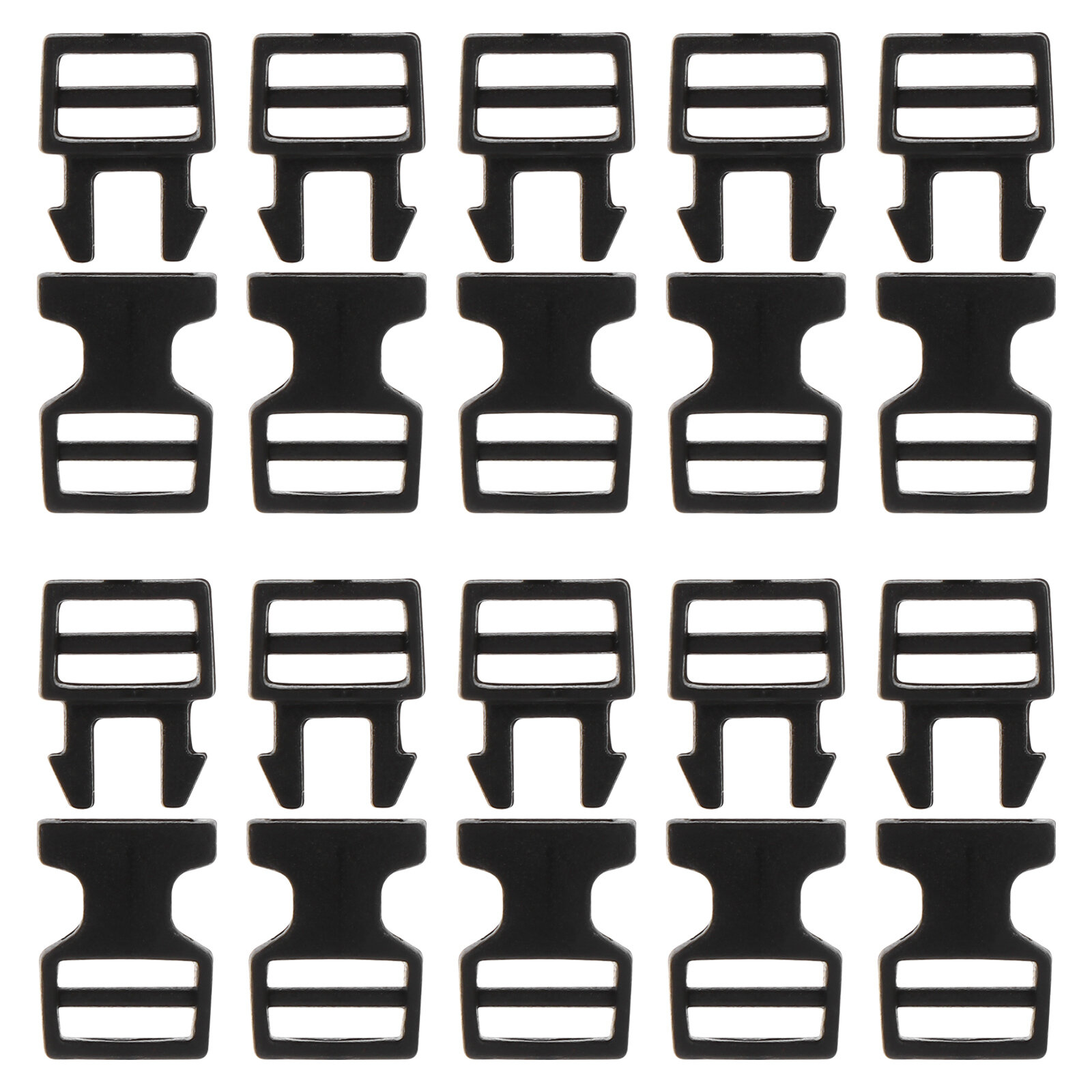 Быстросъемная пластиковая застежка для кукол, мини, черная, набор из 60 шт
