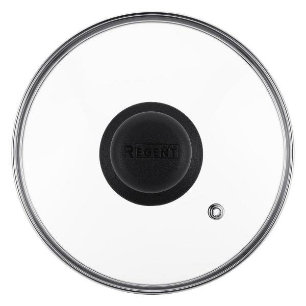 Крышка стеклянная 16см REGENT inox с пароотводом
