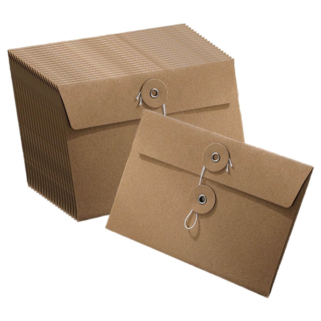 20шт Файловый Кошелек Файловая Сумка с Застежкой на Шнурок Квитанция Кошелек Папка Для Документов