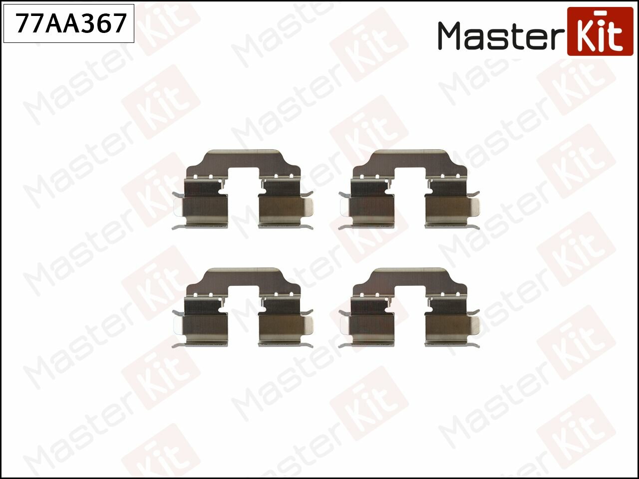 Комплект установочный тормозных колодок Renault Megane IIIKZ0/1Scenic IIIJZ0/1 08- MasterKit 77AA367