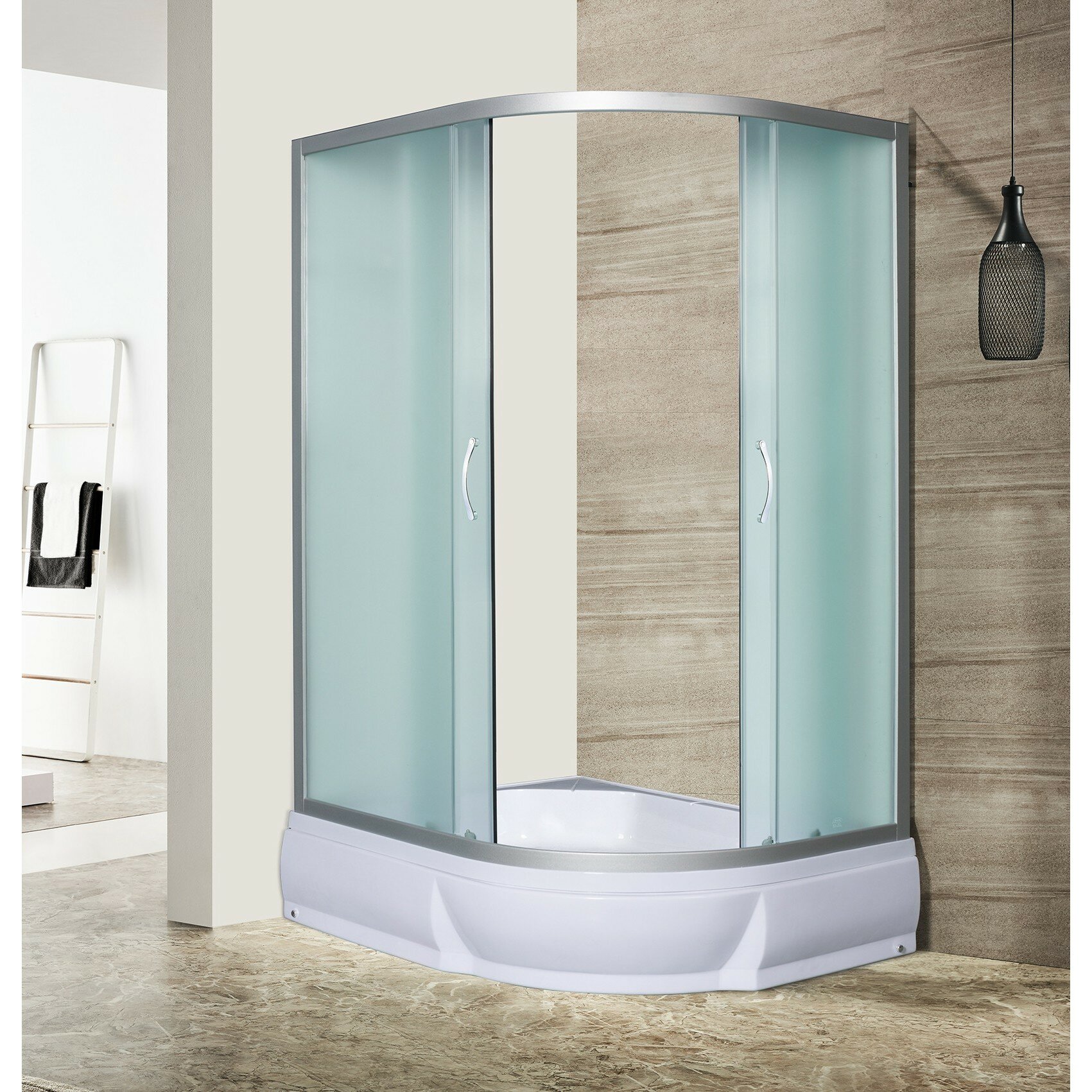 Душевой уголок River Don XL 120/90/26 L (левый/без поддона), матовое стекло