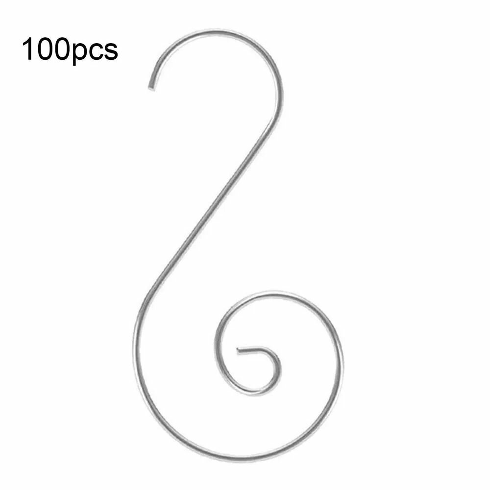Крючок декоративный для украшений серебристый 100 шт.