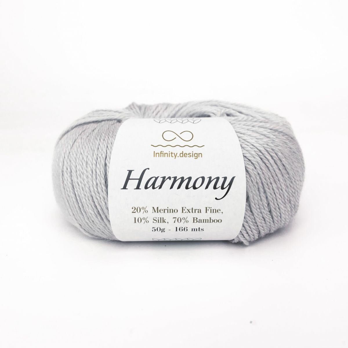 Пряжа для вязания Infinity Design Harmony (1022 Light Gray) 1 моток 50 г/166 м
