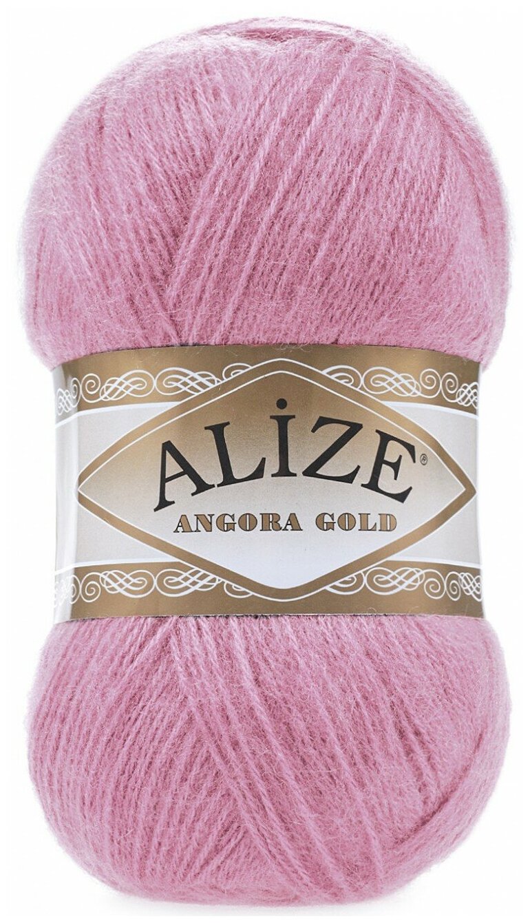 Пряжа для вязания Ализе Angora Gold (20% шерсть, 80% акрил) 1х100г/550м цв.039 розовый леденец