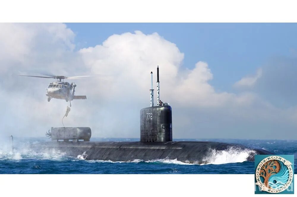 Hobbyboss 83531 1:350 , ударная атомная подводная лодка ВМС США типа "Грин Вилли" SSN-772 Сборная модель судна