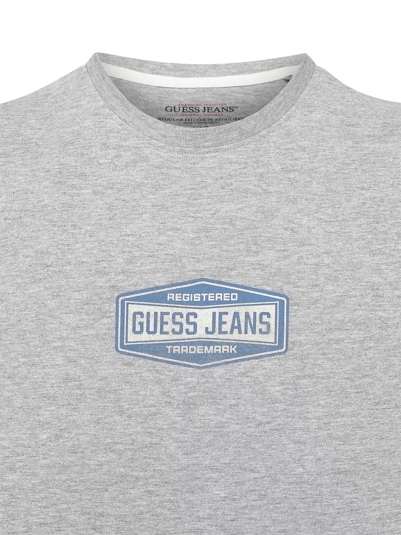 Футболка GUESS JEANS, размер M, серый — фото 1