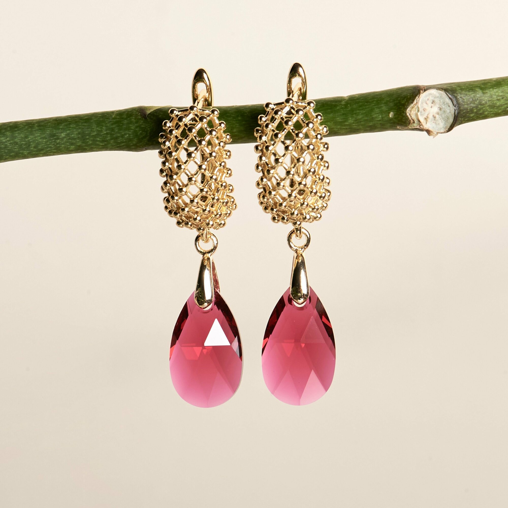 Серьги, кристаллы Swarovski, кристалл, стекло