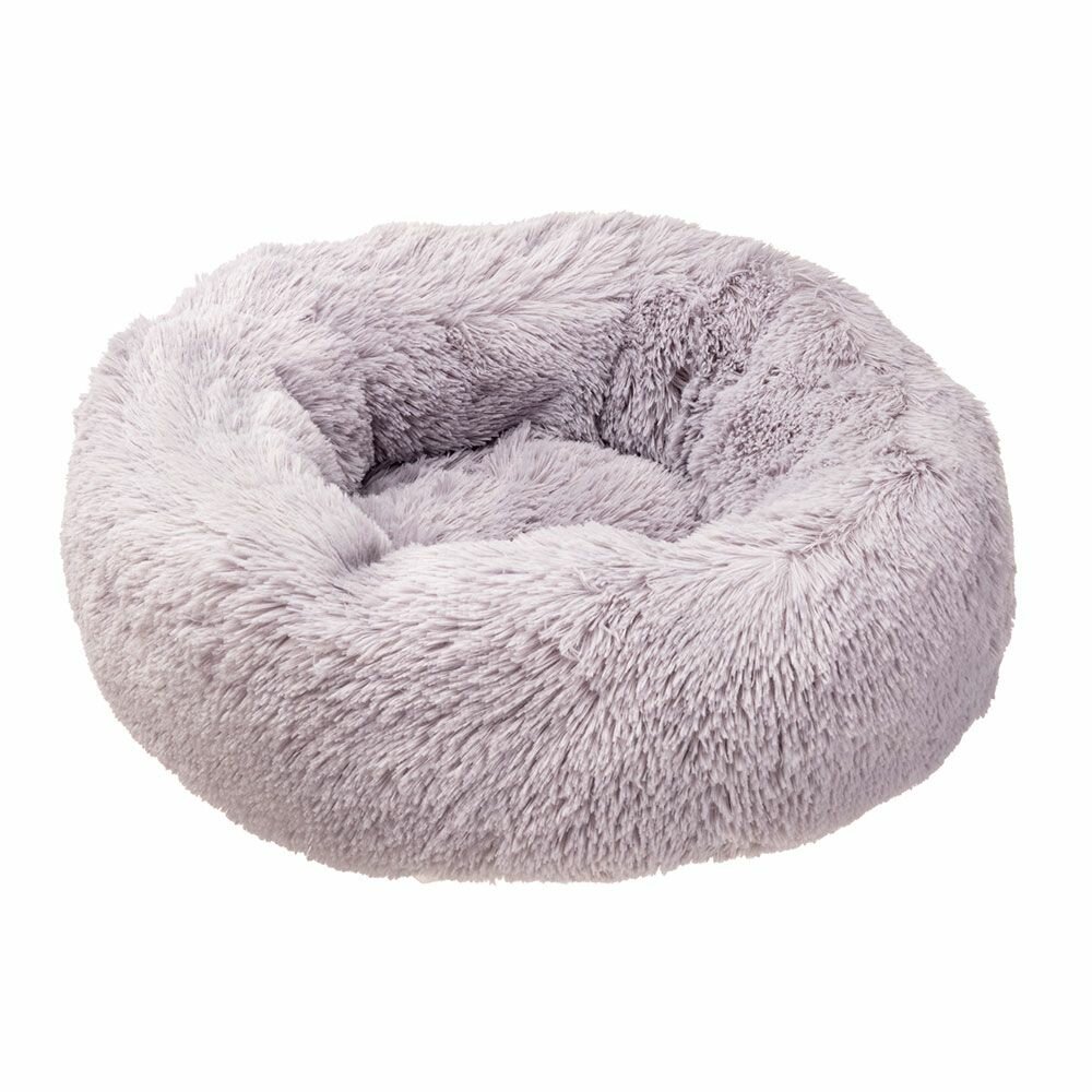 Мягкая и тёплая лежанка для кошек и собак Ferplast CUDDLY 60 серая, 60 x 60 x h14 см
