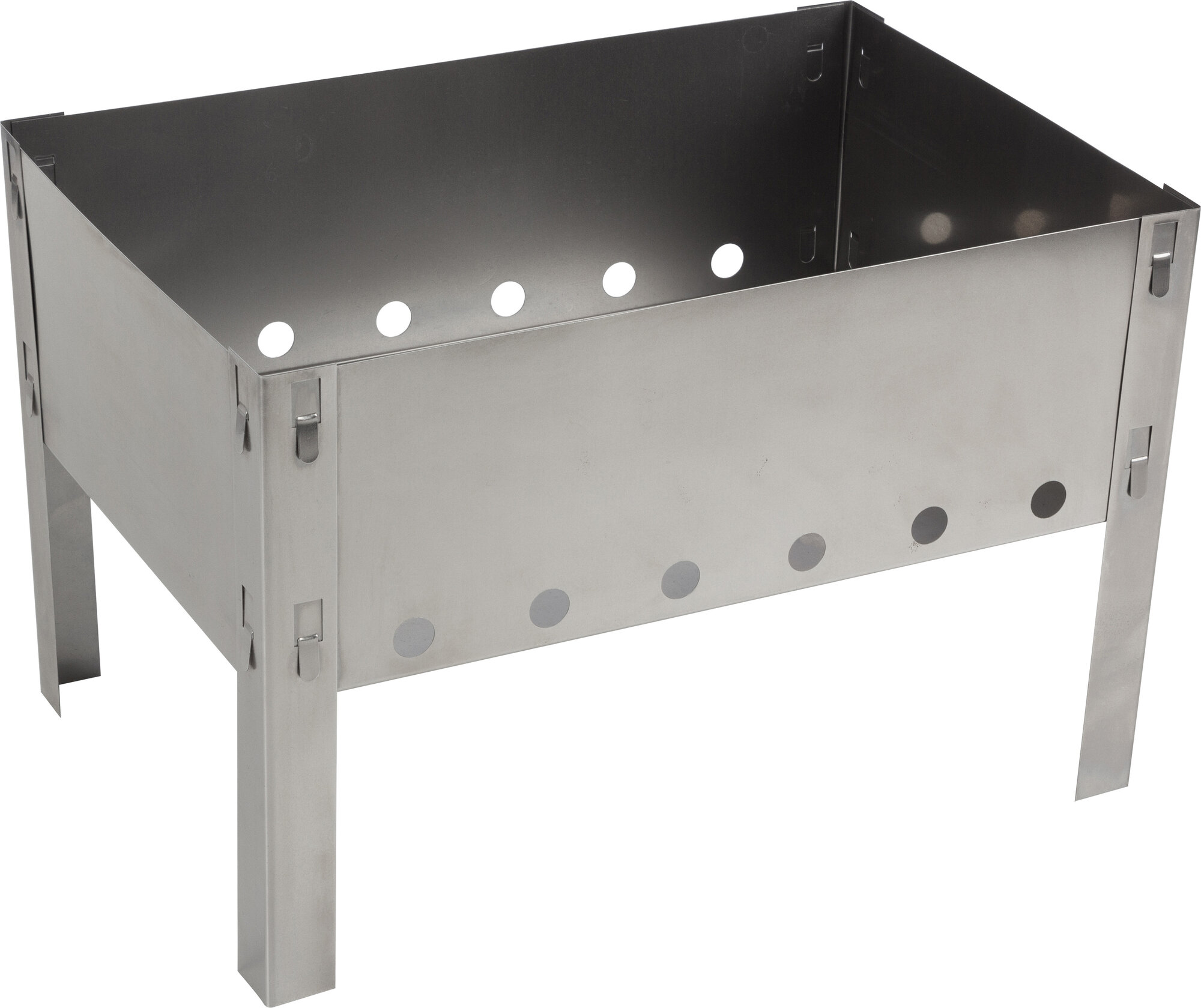 Мангал разборный Ecos, толщина стали: 0.35 мм, размер: 35 х 24 х 24 см