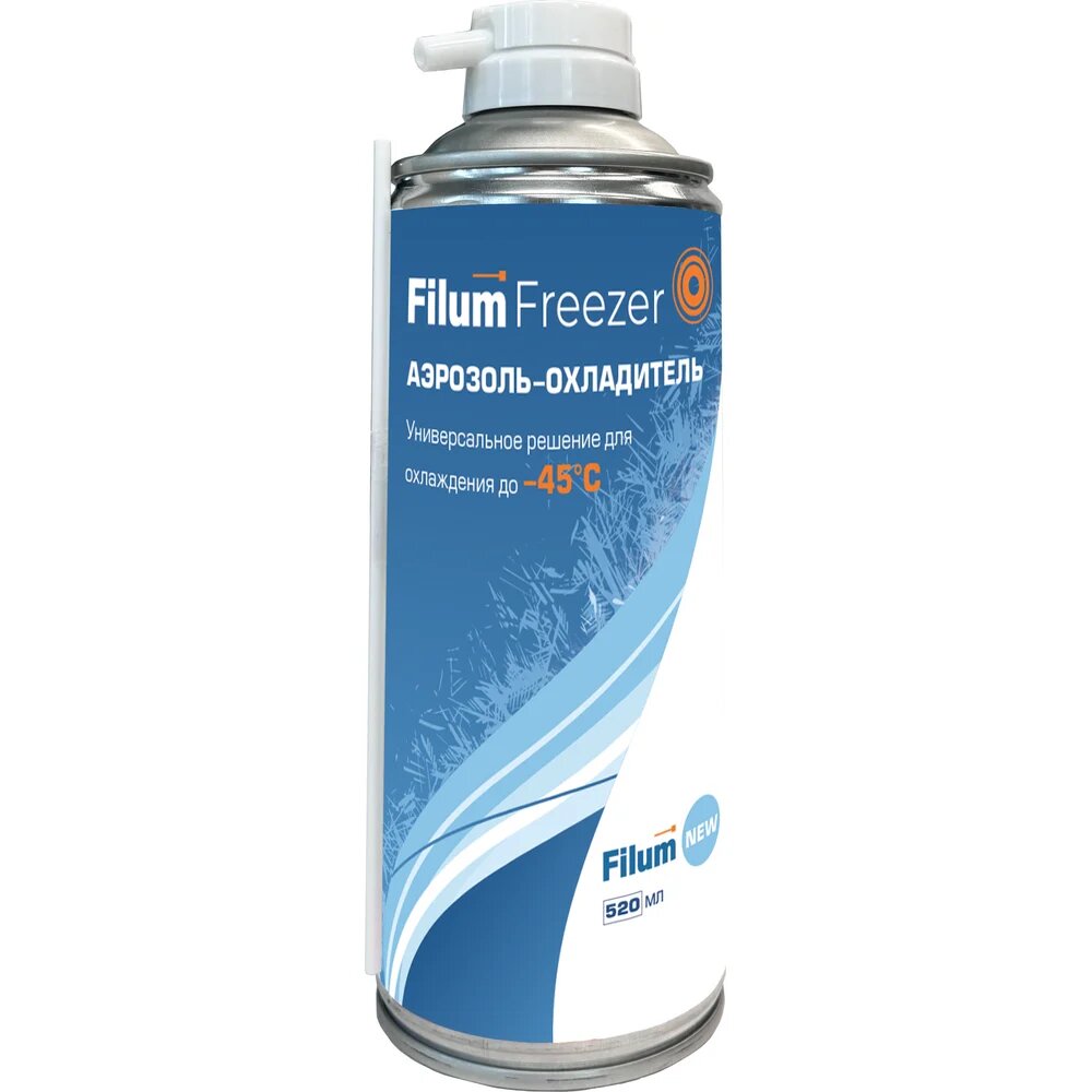 Охладитель Filum Freezer, аэрозоль FL-FRZR-400, пропан-бутановый состав, работает при экстремальном холоде