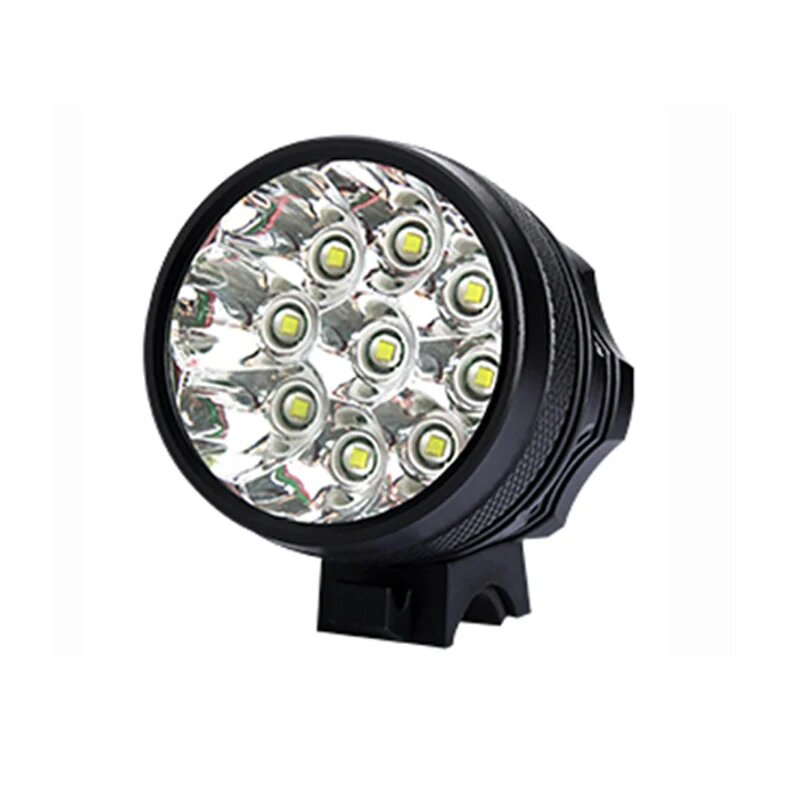 Велофонарь передний 9xT6 ультра яркий алюминиевый Черный, Only Light