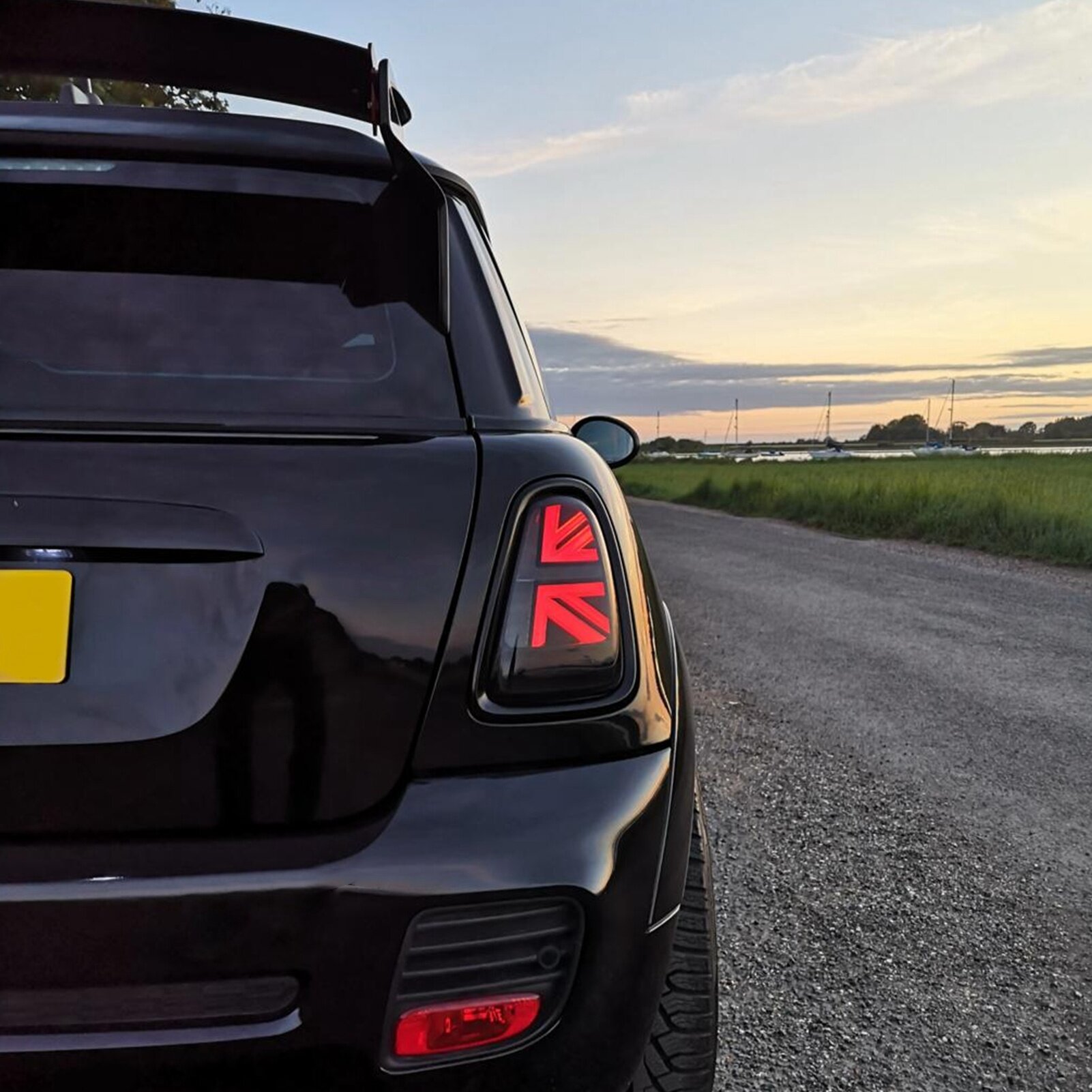 VLAND для JCW Union Jack, полностью светодиодные задние фонари, красные линзы, подходят для R56 R57 Pre LCI 2007 2013 гг.