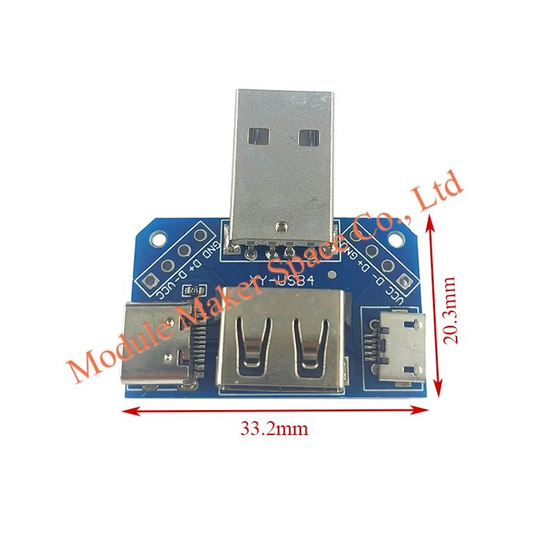 USB-разъем Head Switchboard, USB-разъем Type-c Micro USB, гнездовой USB 2.54-4P, тестовая плата передачи USB-адаптера, пластина XY-USB4
