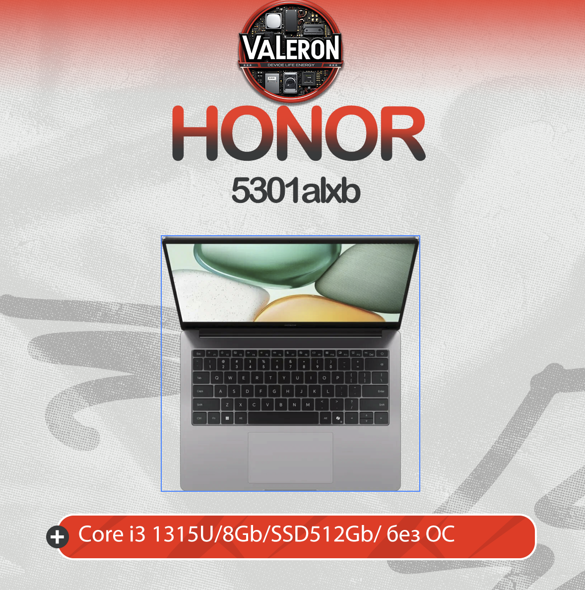 Ноутбук Honor MagicBook X14 (5301ALXB) 14"/Core i3 1315U/8Gb/SSD512Gb/NoOS/серый