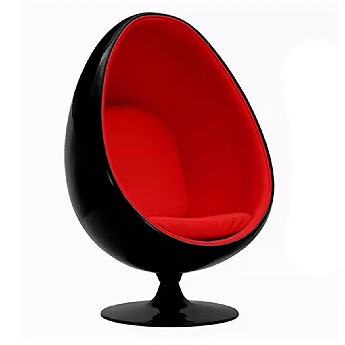 Кресло яйцо Ovalia Egg Chair дизайнера Henrik Thor-Larsen (черная эмаль красный кашемир)