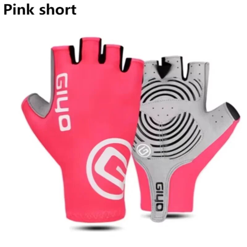 GIYO Полупальцевые гелевые велосипедные перчатки Розовый, XXL, pink short