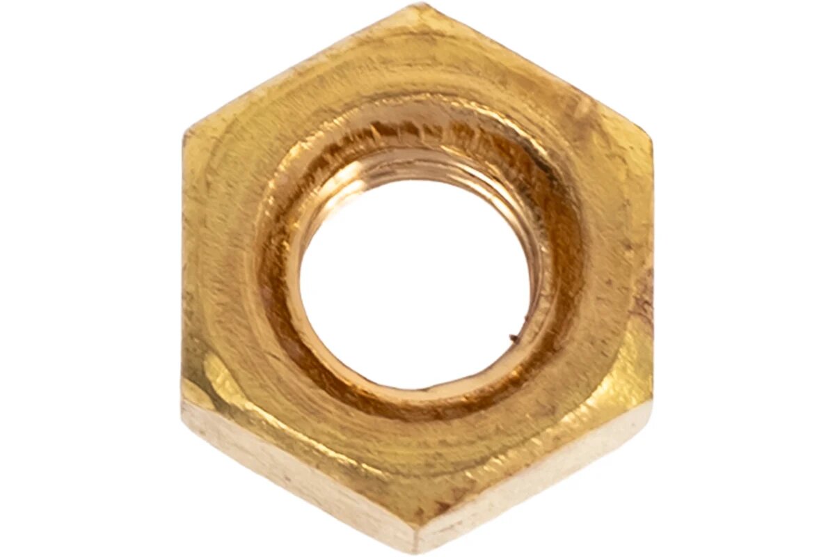 Гайка шестигранная Insparion DIN 934 М4 из латуни, 2 шт.