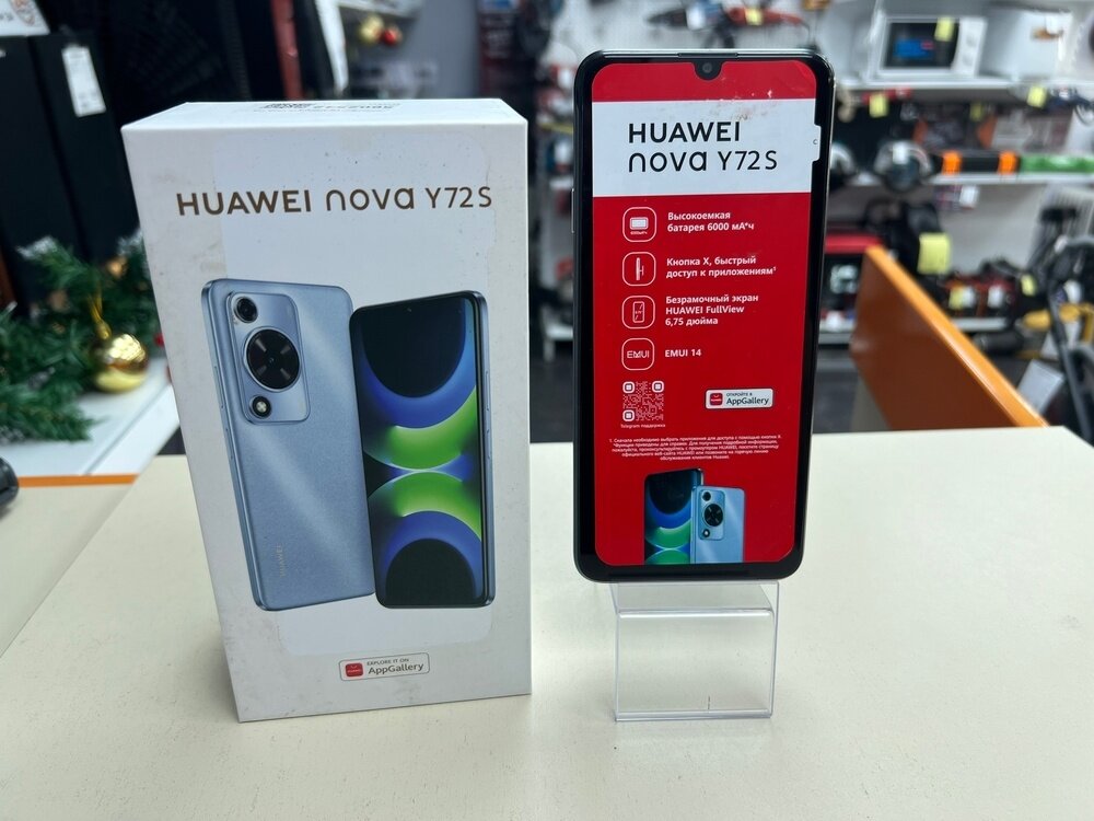 Смартфон HUAWEI Nova Y72S, 8GB+128GB, (GFY-LX1), 50 MP, Черный б/у уценка