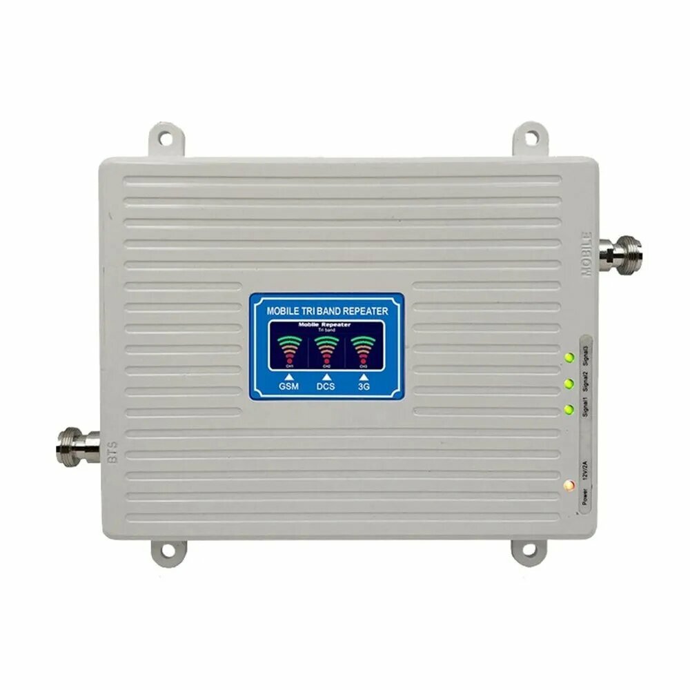O4Усилитель Сигнала 2G 3G 4G 5G Трехдиапазонный Усилитель 900 1800 С Вилкой Европейского Стандарта