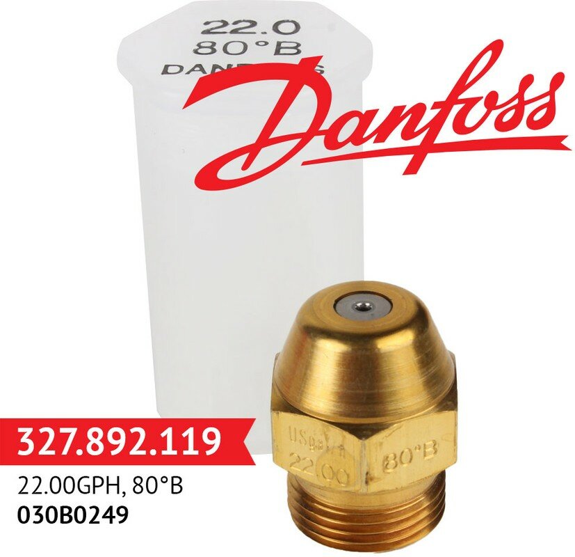 Топливная форсунка Danfoss 22.00GPH,80В 030B0249