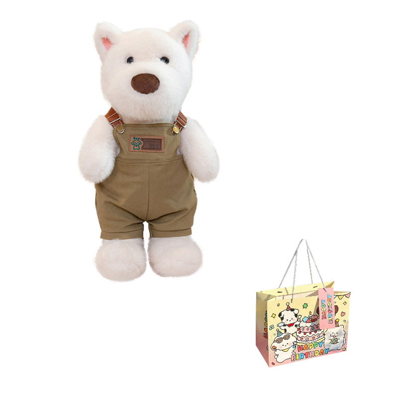 Подарочный пакет унисекс KUMAOYA с щенками Вест-хайленд-уайт-терьер, 30CM EU