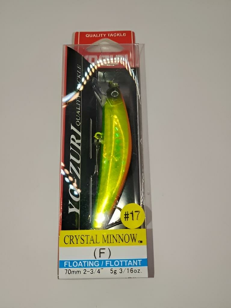 Yo-Zuri Crystal Minnow 70 Floating - Воблер на щуку и окуня для ловли у поверхности (0.3-0.8м)