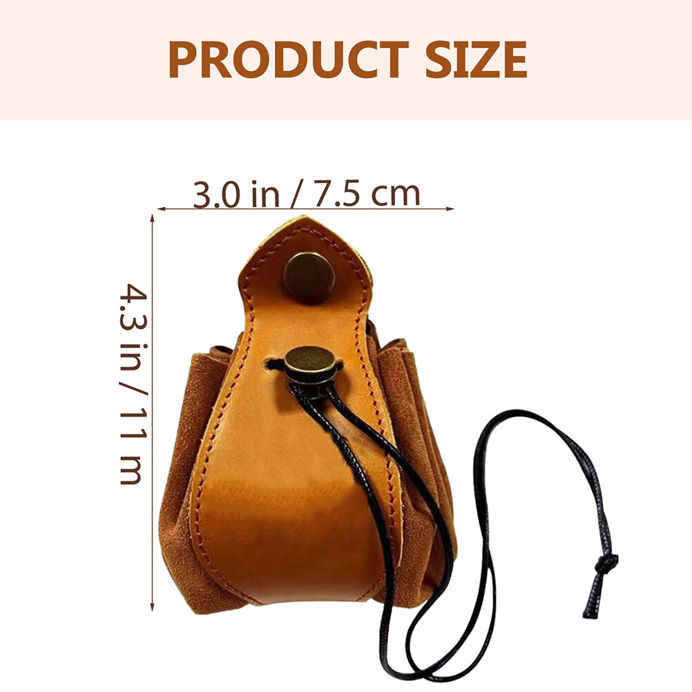 Мешочек Для Кубиков Из Материалы PU Коричневый Цвет Размер 11X7.5Cm