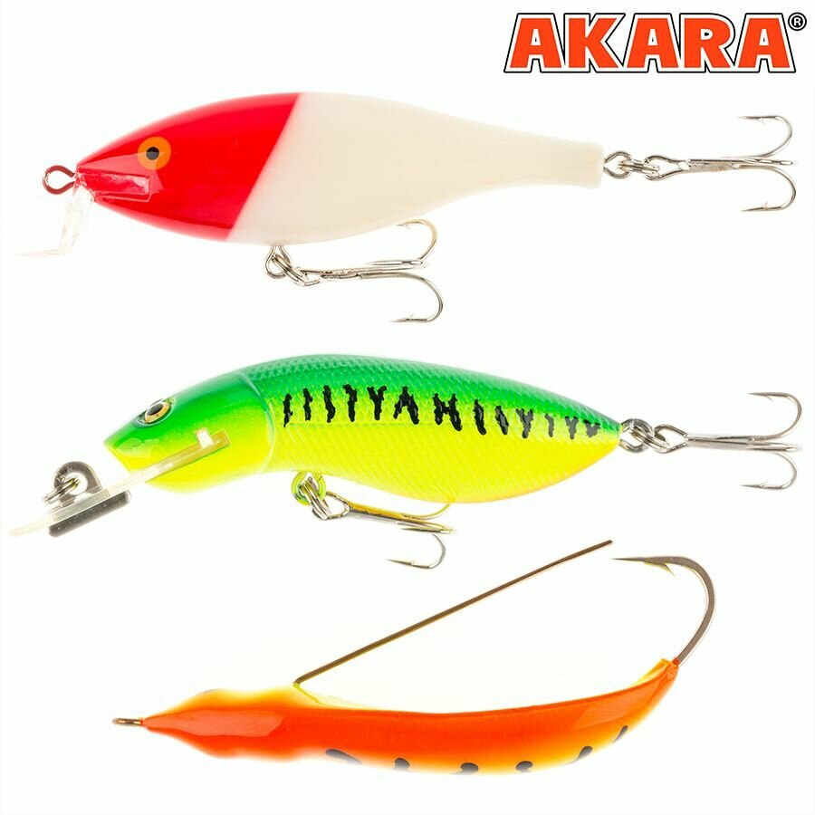 Набор спиннинговых приманок Akara Fish Hunter (воблеры, блесна-колебалка)