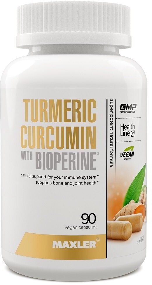 Куркумин Turmeric Curcumin with Bioperine 90 вег. капс (Maxler)