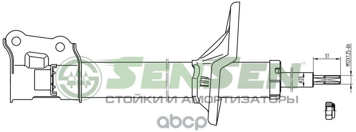 Амортизатор задний правый газовый HYUNDAI Matrix FC 01-10, Lavita FC Sensen арт. 42130388