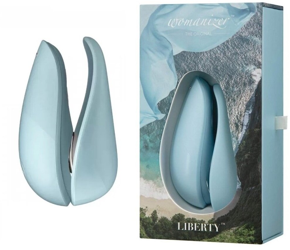 Бесконтактный клиторальный стимулятор Womanizer Liberty голубой