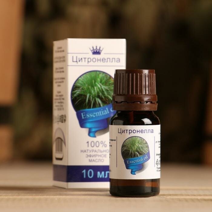 Эфирное масло «Цитронелла», флакон-капельница, аннотация, репеллент 10 мл