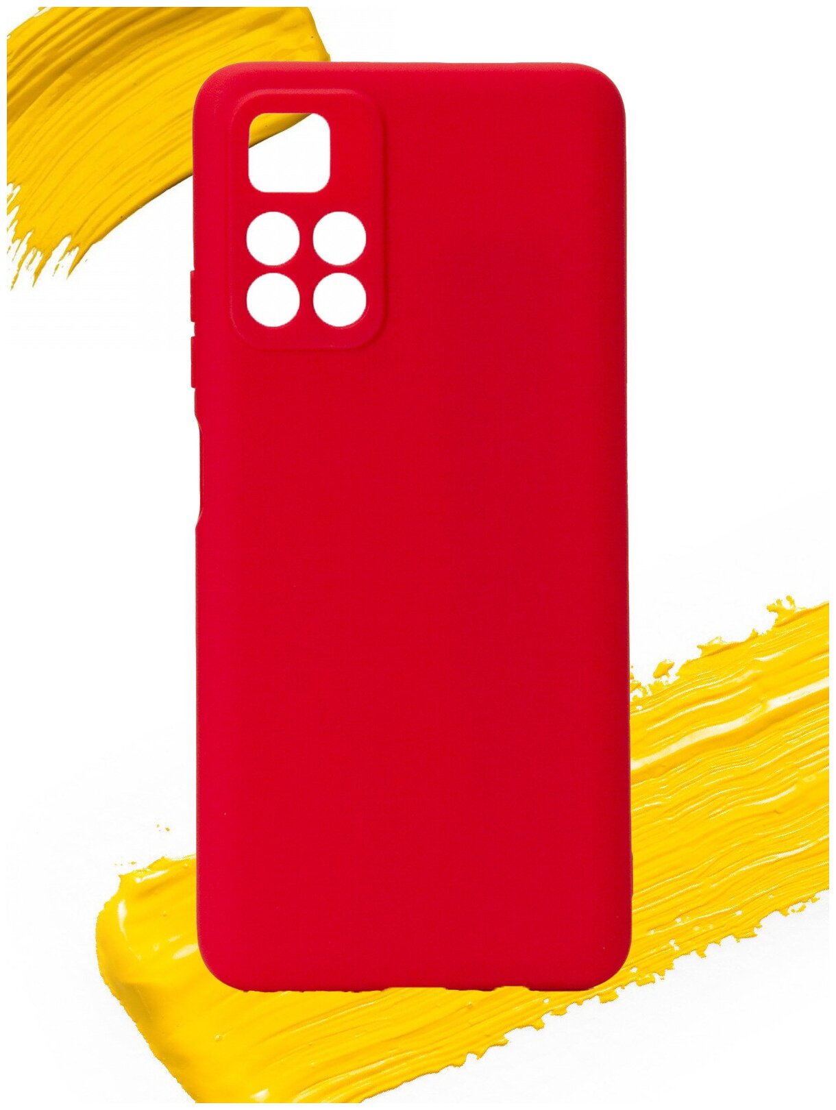Чехол для Xiaomi Redmi Note 11 5G / Note 11T 5G / Note 11S 5G / POCO M4 Pro 5G силикон матовый красный