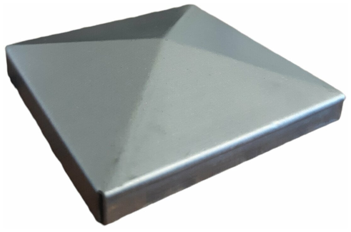 Кованая заглушка квадратная, наконечник, навершие на забор, кованый декор на трубу 60х60 мм 1 шт.