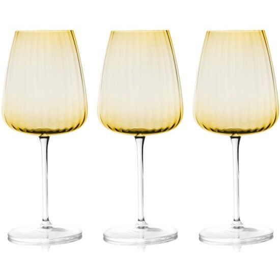 Набор из 6 бокалов для вина LE Stelle 0.55л "Opium" (янтарный) в подарочной упаковке.