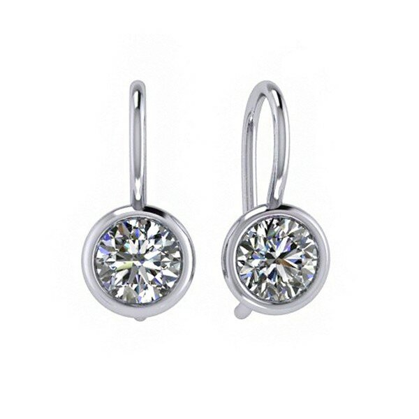 Серьги, серебро, 925 проба, родирование, фианит