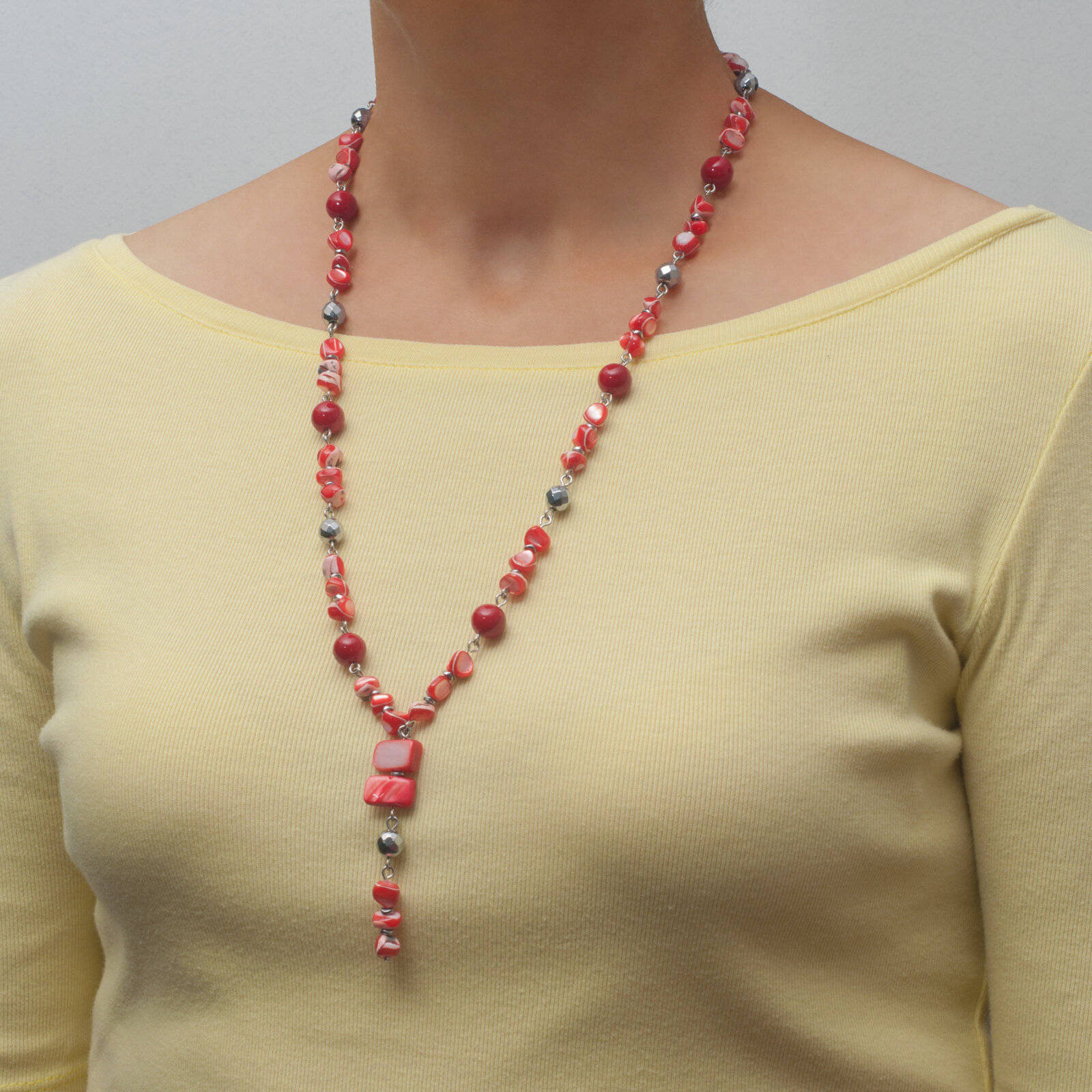 Бусы, перламутр, керамика