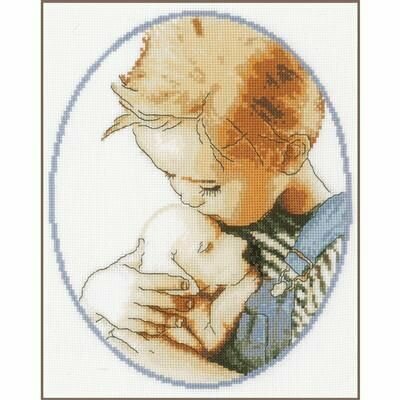 PN-0197895 Набор для вышивания, счетный крест Vervaco" Лучшие друзья" 21 х 26 см