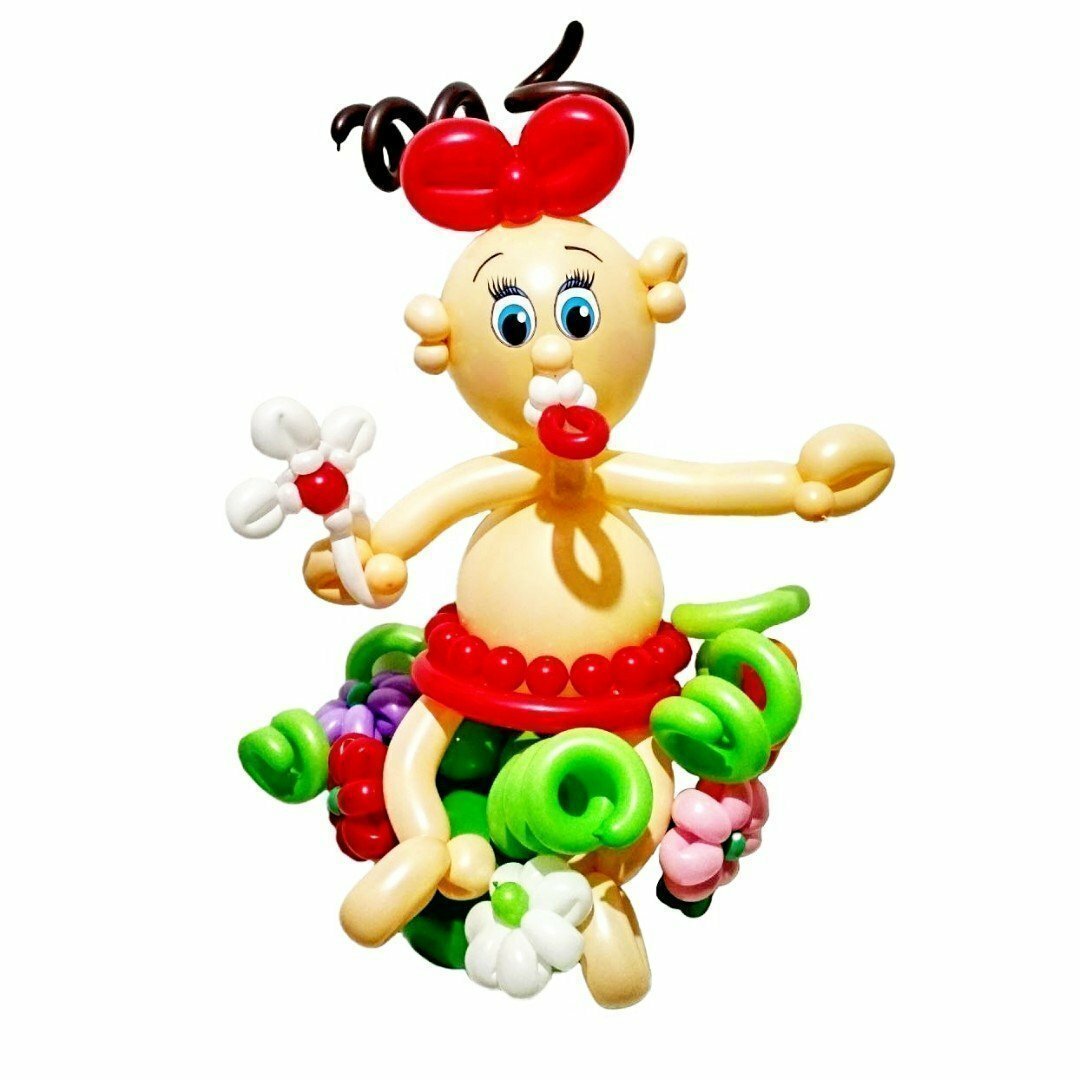 Фигура из шаров "Девочка с бантами"