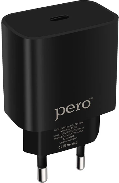СЗУ PERO TC03 PD 18W USB-C Black (Черный)