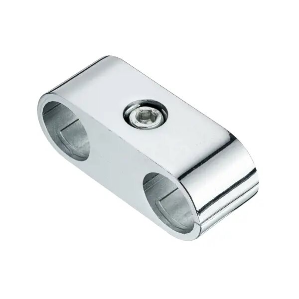 Соединитель 2-х труб параллельный 25 хром