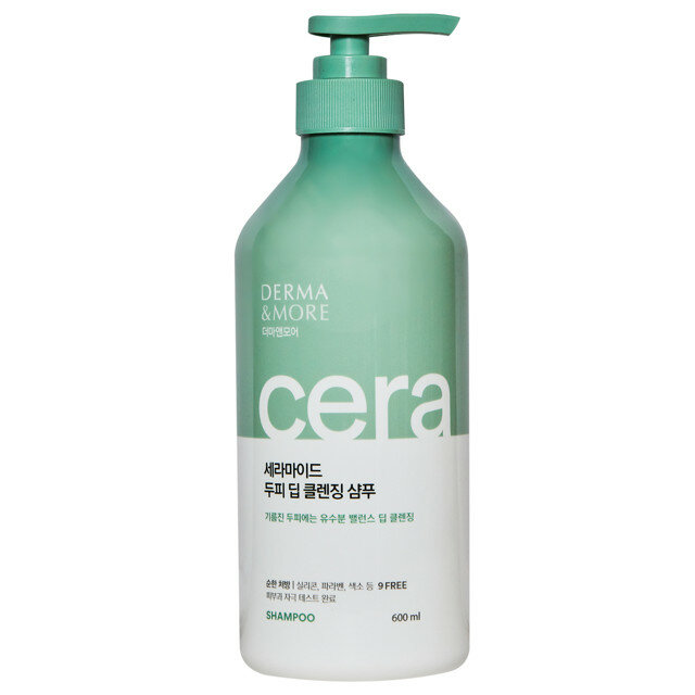 KERASYS Derma&More Cera Очищение шампунь 600 мл для чувствительных волос без силиконов