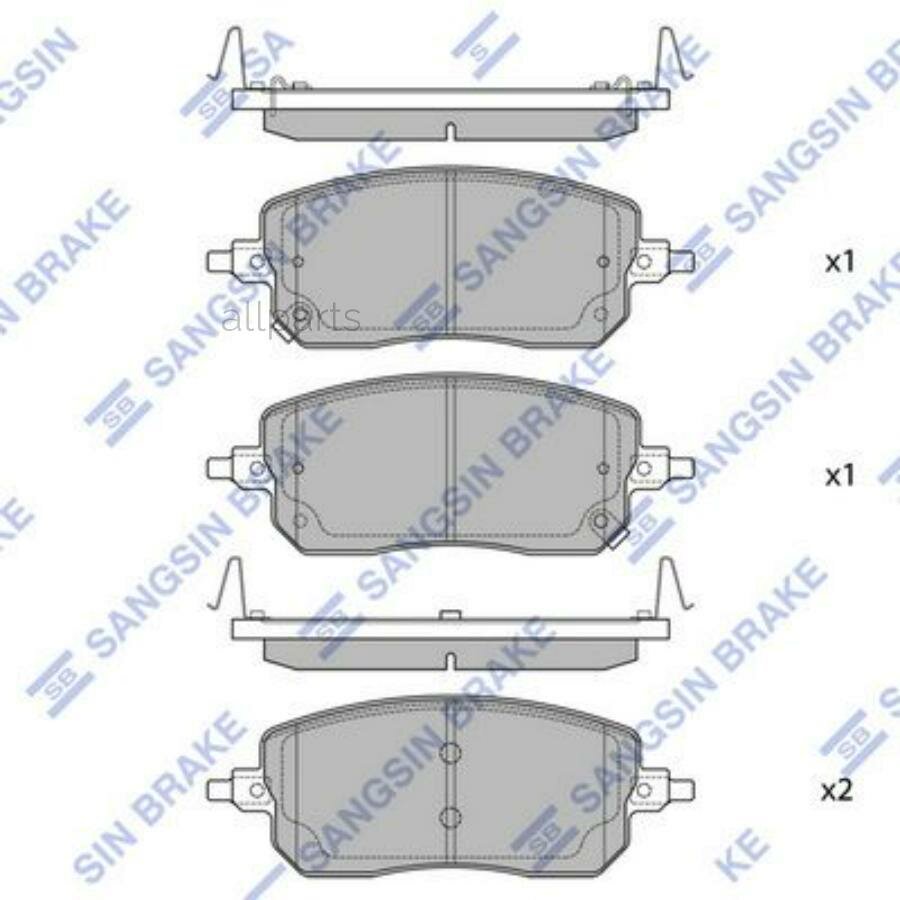 SANGSIN BRAKE SP2932 Колодки тормозные, передние